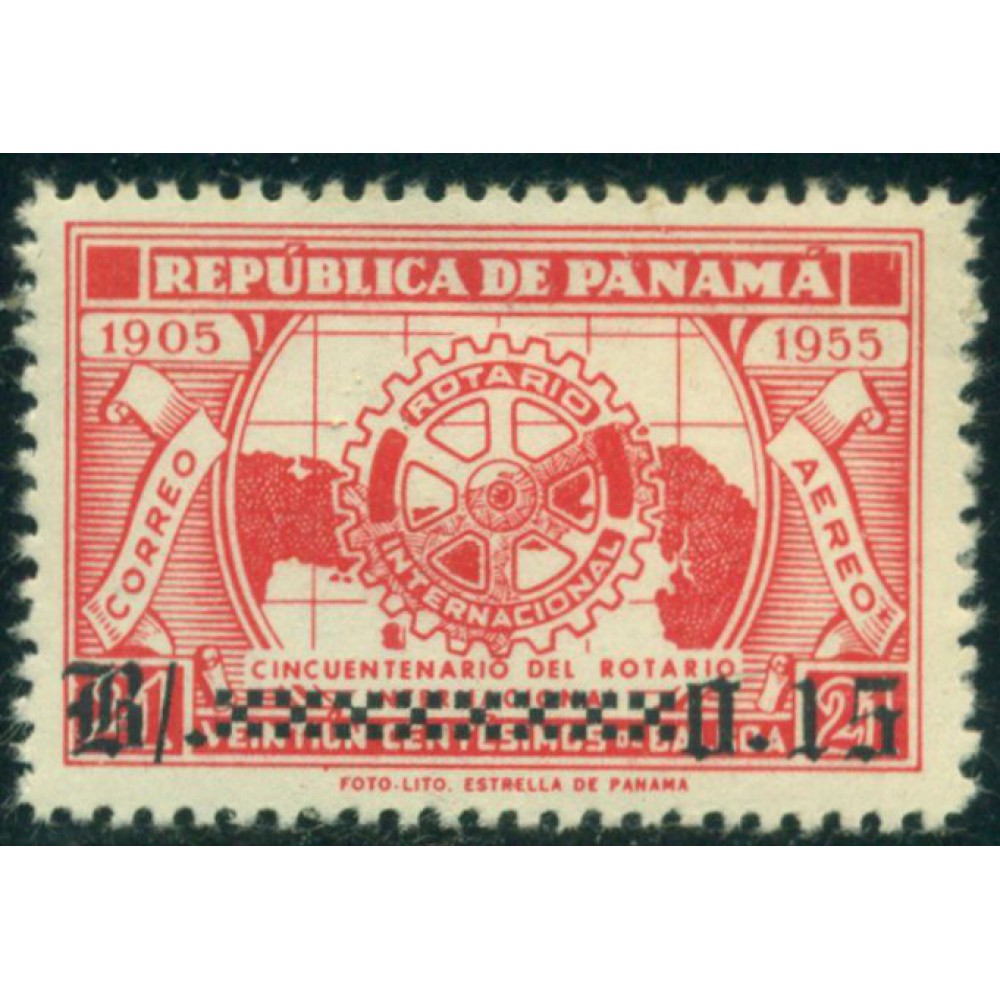 Sello de 1955 sobrecargado